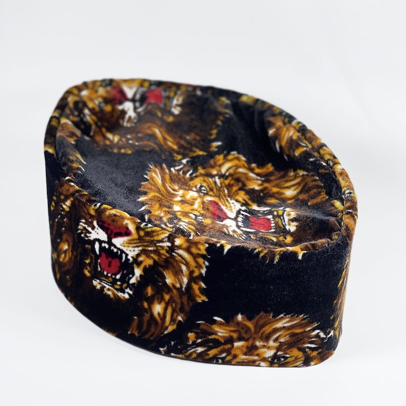 Black Isi Agu African Hat by Oga Faaji African Native Hat Kente Hat ...