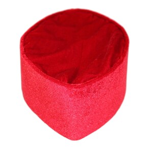 Red Oga Faaji African Native Hat Foldable Velvet Hat Kente Kufi Hat ...