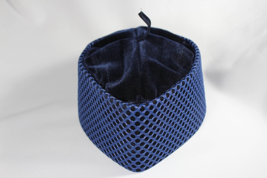 Navy Blue Oga Faaji African Native Hat Foldable Velvet Cap African Kufi ...