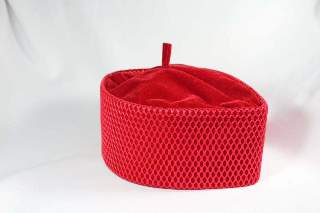 Red Net Oga Faaji African Native Hat Foldable Velvet Hat - Etsy