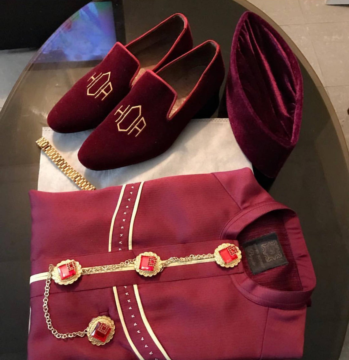 Burgundy Oga Faaji African Native Hat Foldable Velvet Hat | Etsy