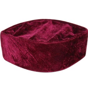 Burgundy Oga Faaji African Native Hat Foldable Velvet Hat Traditional ...
