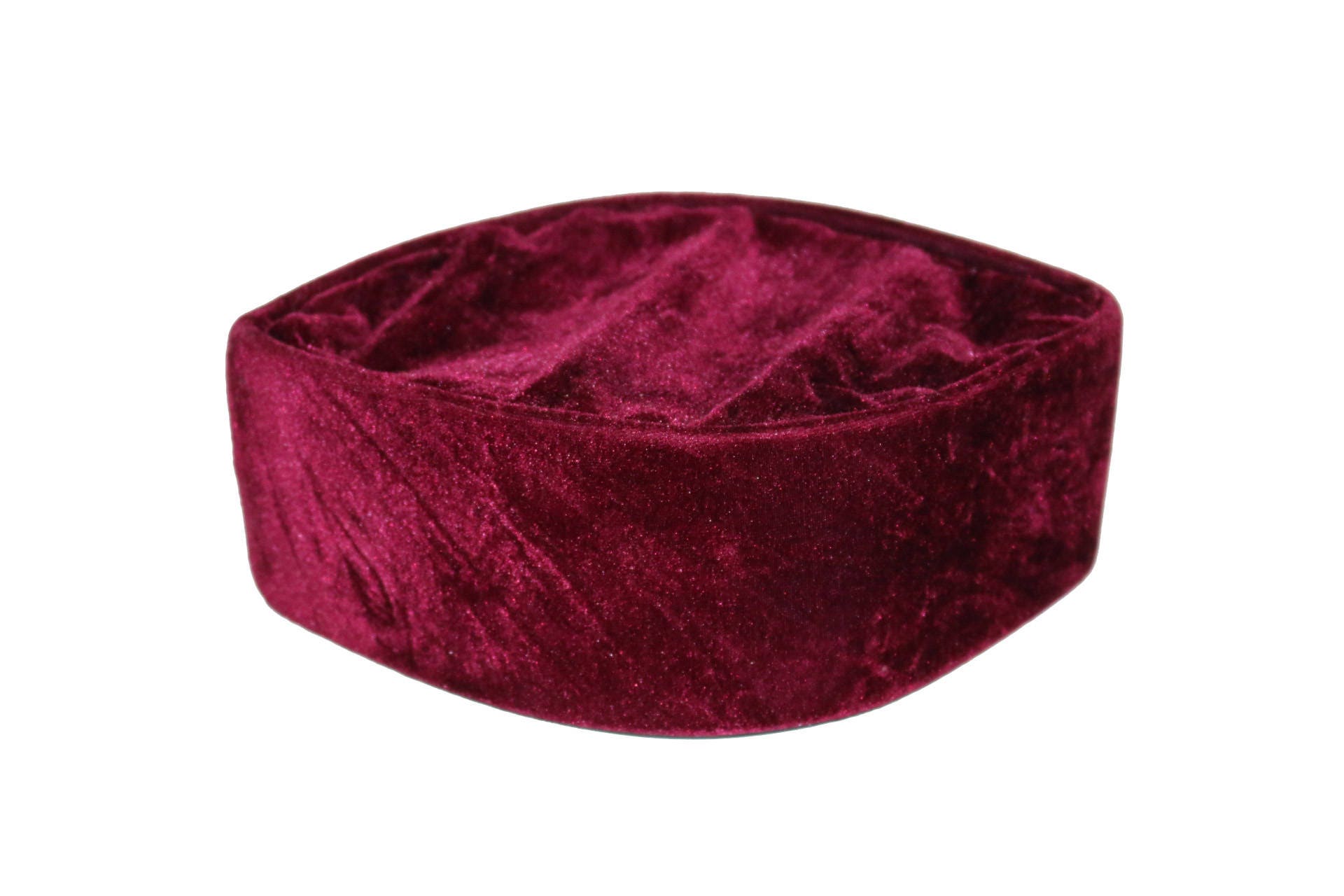 Burgundy Oga Faaji African Native Hat Foldable Velvet Hat | Etsy