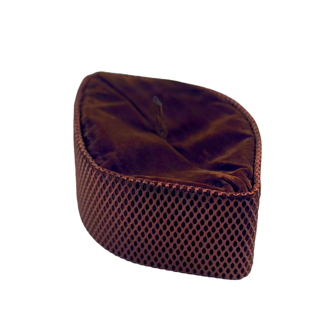 Brown Net Oga Faaji African Native Hat Foldable Velvet Cap African Kufi ...