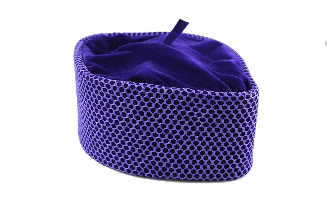 Purple Net Oga Faaji African Native Hat Foldable Velvet Cap African ...