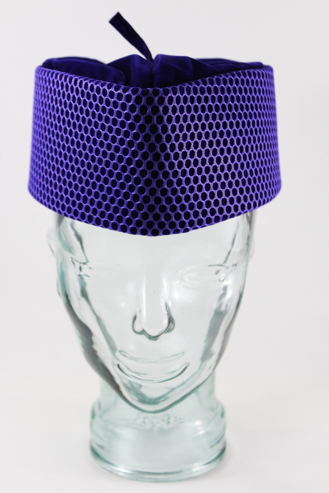 Purple Net Oga Faaji African Native Hat Foldable Velvet Cap African ...