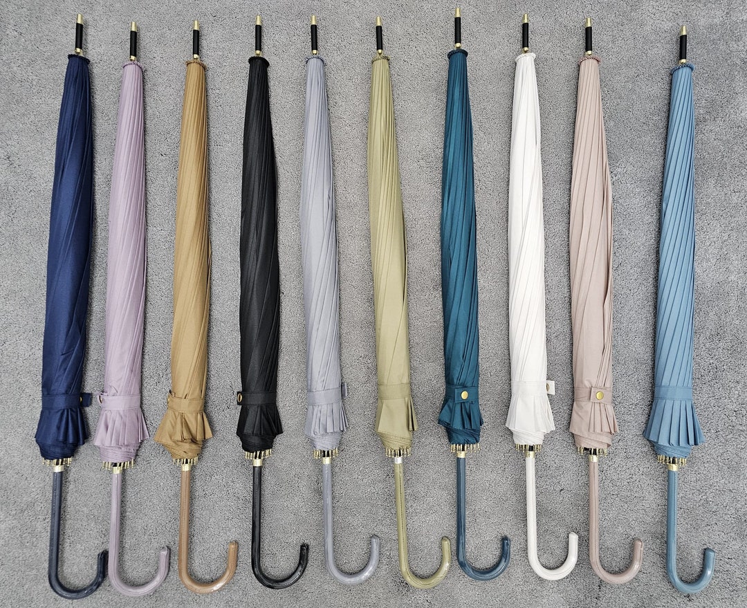 16 Ribs Long Handle Umbrella Travel Portable Umbrella Automatic Open ...
