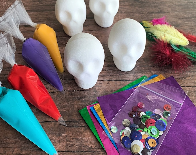 20 Edible Sugar Skulls Dia De Los Muertos Halloween Day of the Dead ...