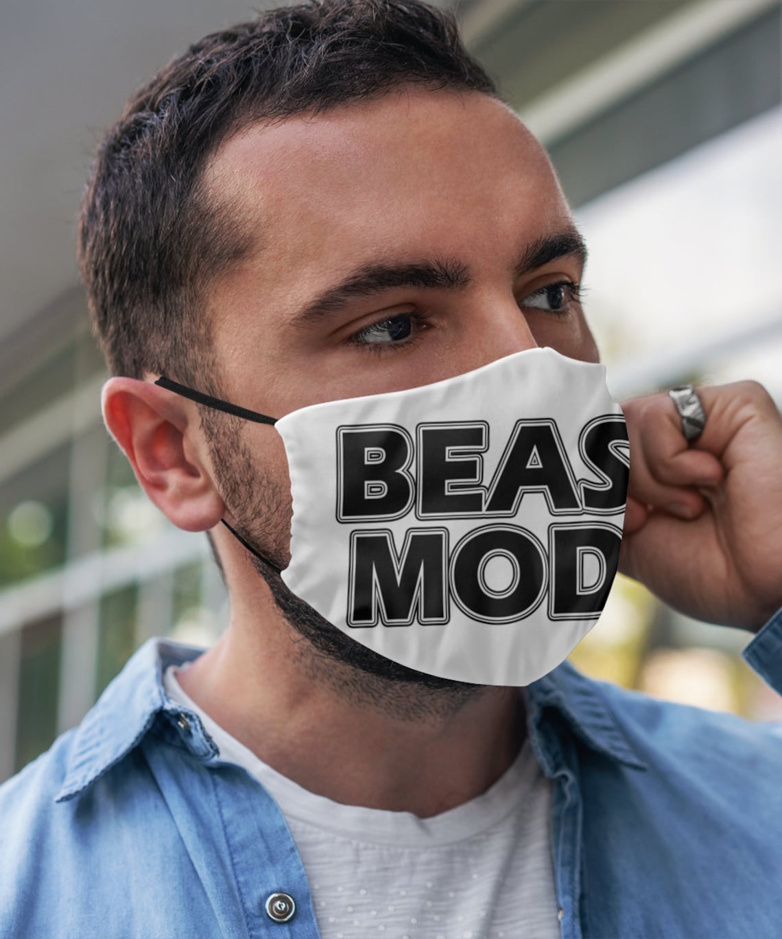 Beast mode face mask cloth covering | Etsy