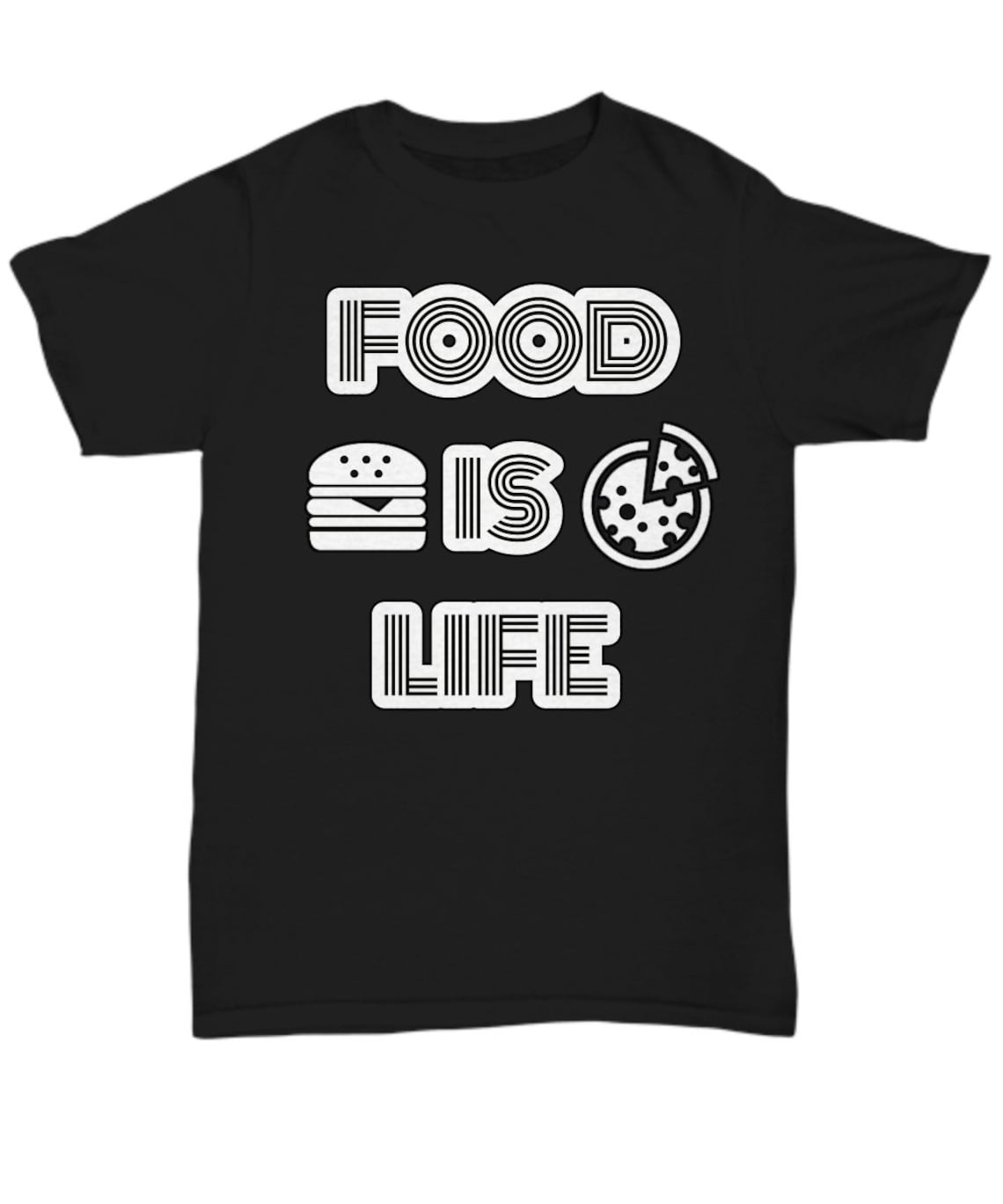 Food is Life Unisex T Shirt Tee Shirt Short Sleeve Tshirt T-shirt Gift ...