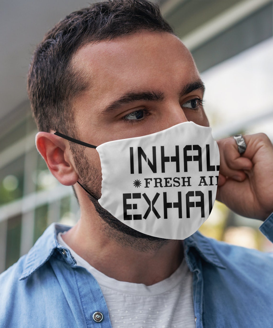 Inhale exhale fresh air face mask cloth covering | Etsy