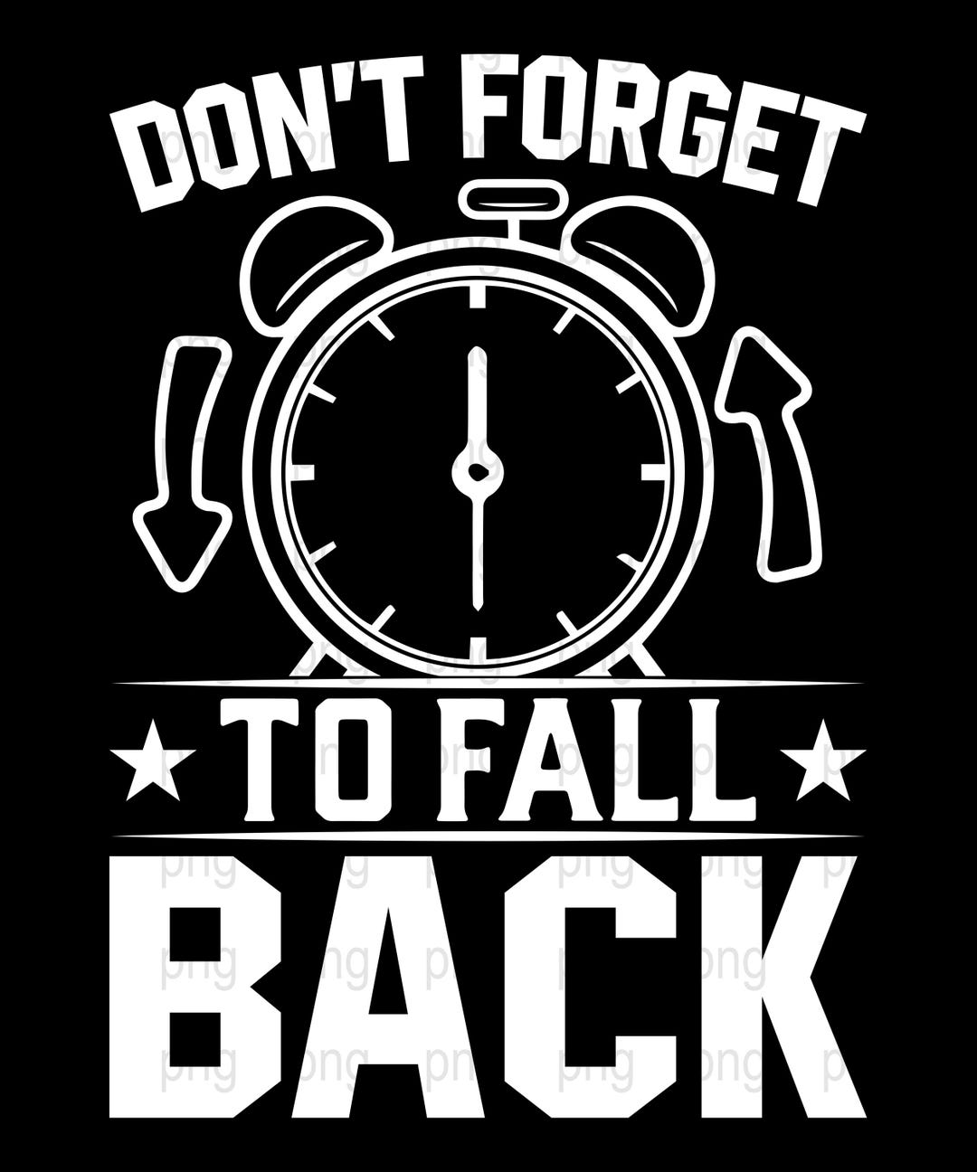 Fall Back Digital Print, Autumn Clock Design, Time Change Art, EPS ...