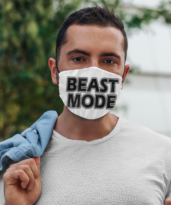 Beast mode face mask cloth covering | Etsy