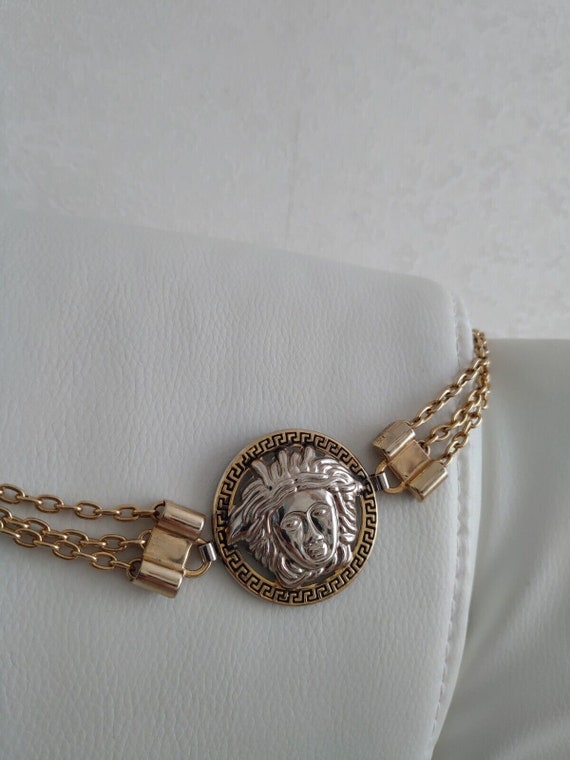 Gianni Versace 80's VTG Iconic Medusa Coin Chain Belt… - Gem