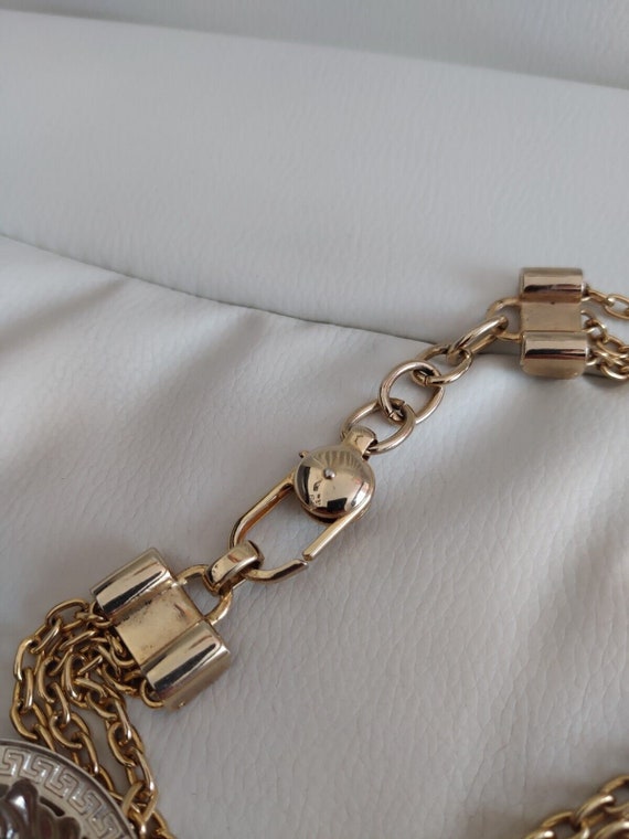 Gianni Versace 80's VTG Iconic Medusa Coin Chain Belt… - Gem