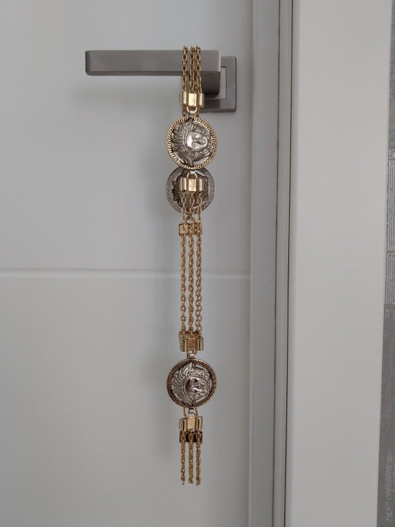 Gianni Versace 80's VTG Iconic Medusa Coin Chain Belt… - Gem