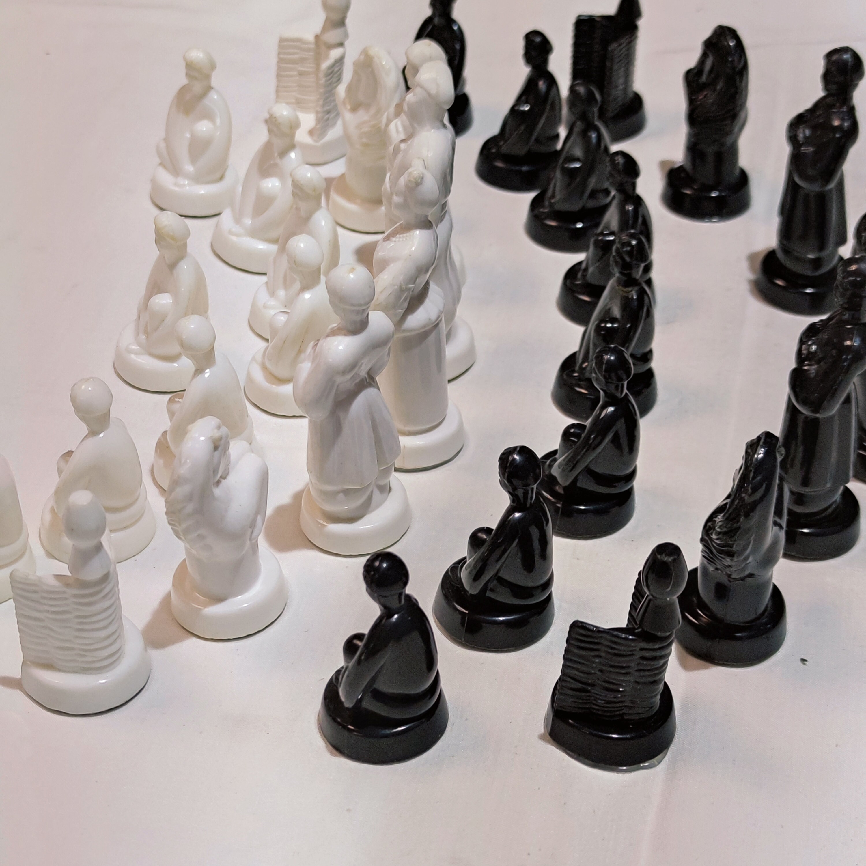 Military Style Chess Vintage Ussr Soviet Set Gypsum Russian | Etsy