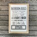 Framed Wooden Signs, Farmhouse Kitchen Sign, Kitchen Rules, Rustic ...