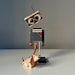 Handmade Steampunk Robot and Dog Figurines - Wooden Sculpture Duo ...