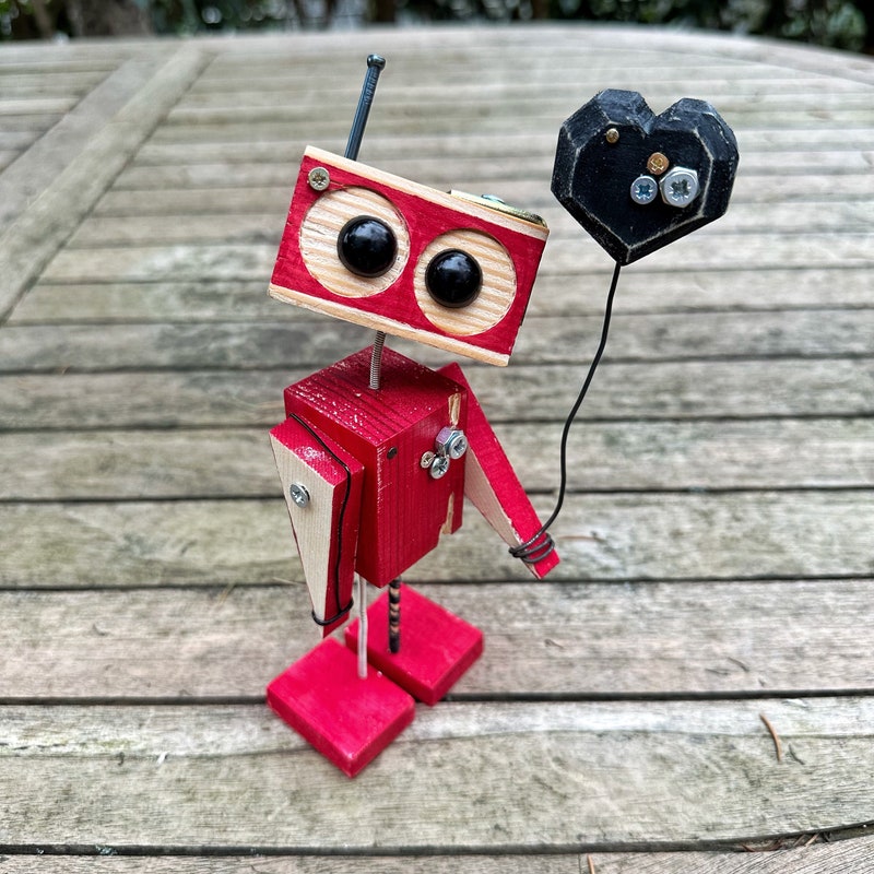 Wood Block Robot - Etsy