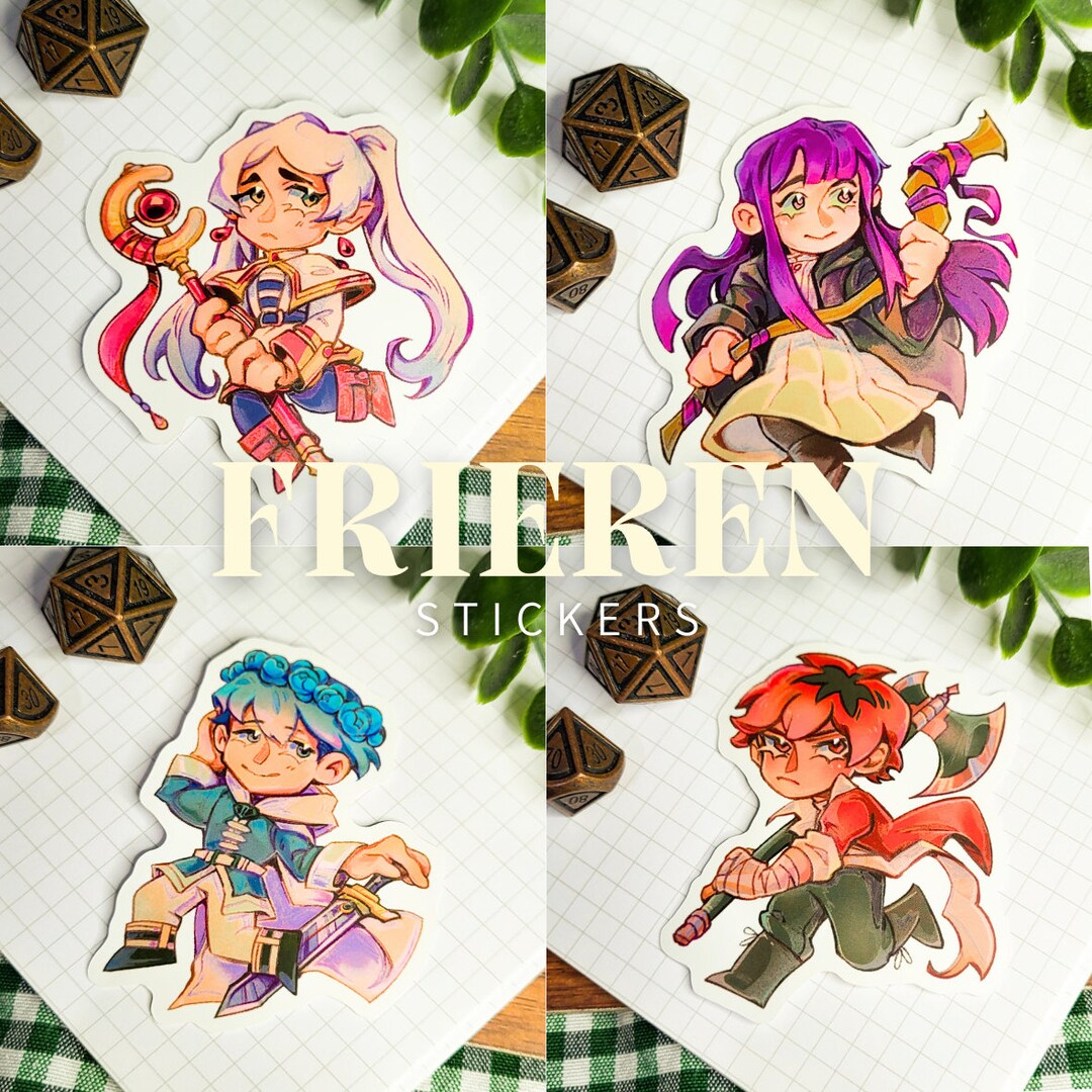 Frieren 7cm Vinyl Matte Stickers| Cute Anime Frieren Merch - Etsy