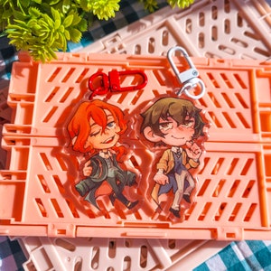 BSD Acrylic Keychains Anime Bungo Cute Glitter 7cm Keychains - Etsy
