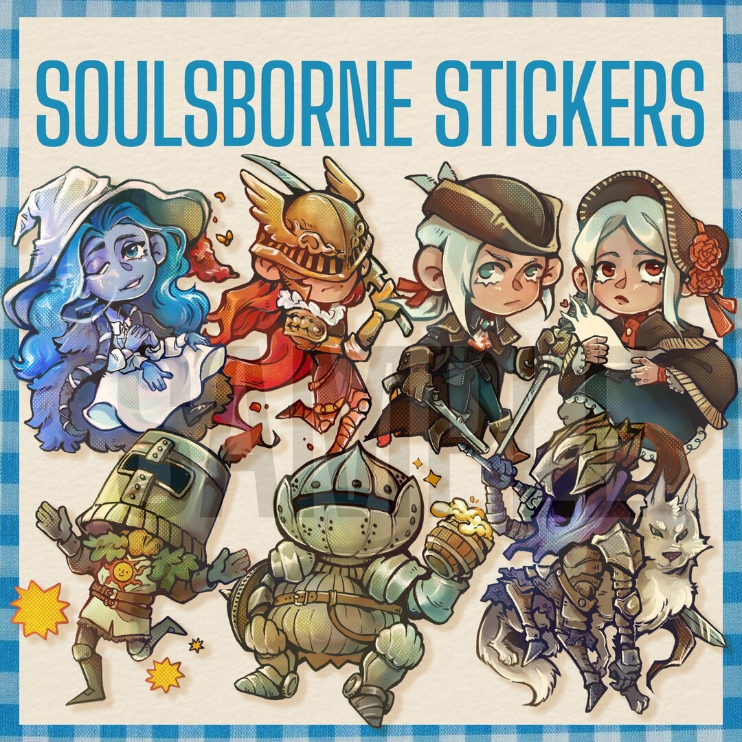Soulsborne Stickers Elden Ring Dark Souls Bloodbone Paper - Etsy