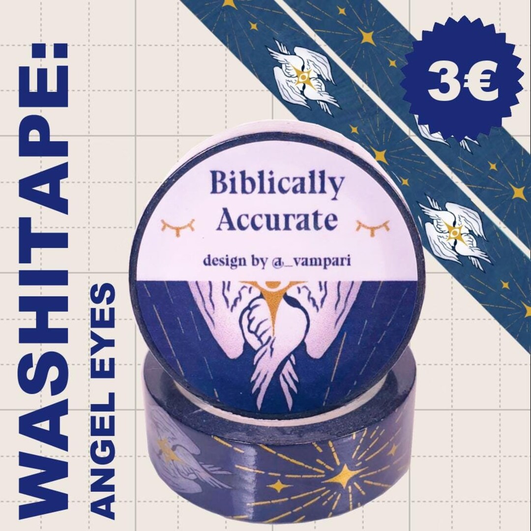 Angel Eyes Washitape || Biblically Accurate Gold Foil Washi Roll ...