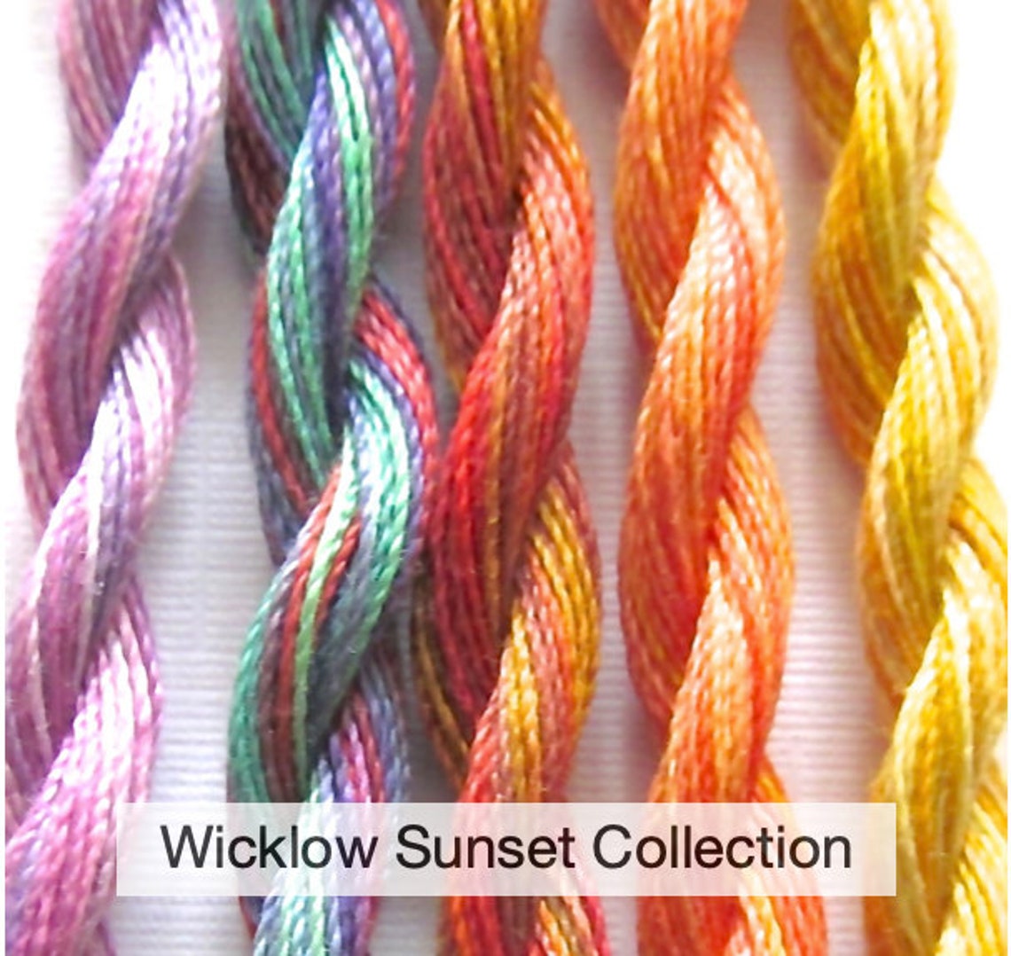 Variegated Cotton Hand Embroidery Thread Five Wicklow Sunset Colours - Etsy