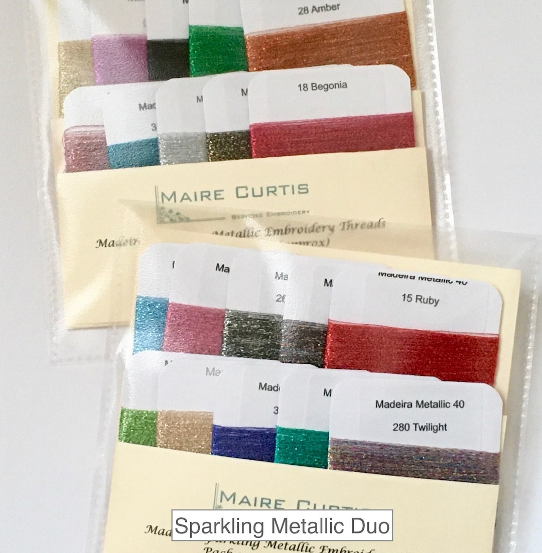 Sparkling Metallic Embroidery Thread Pack: Fine Thread Selections - Etsy