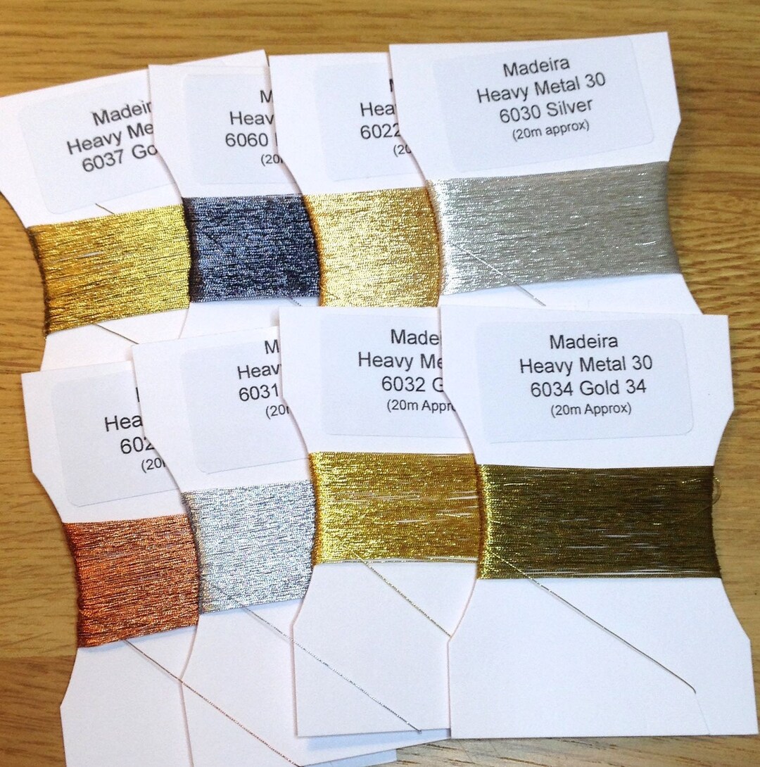 Metallic Embroidery Thread Pack: Madeira Heavy Metal, Hand Embroidery ...
