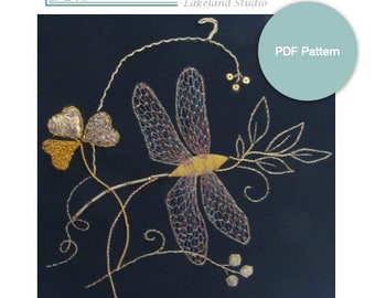 Goldwork Embroidery Kit Tara Dragonfly | Etsy UK