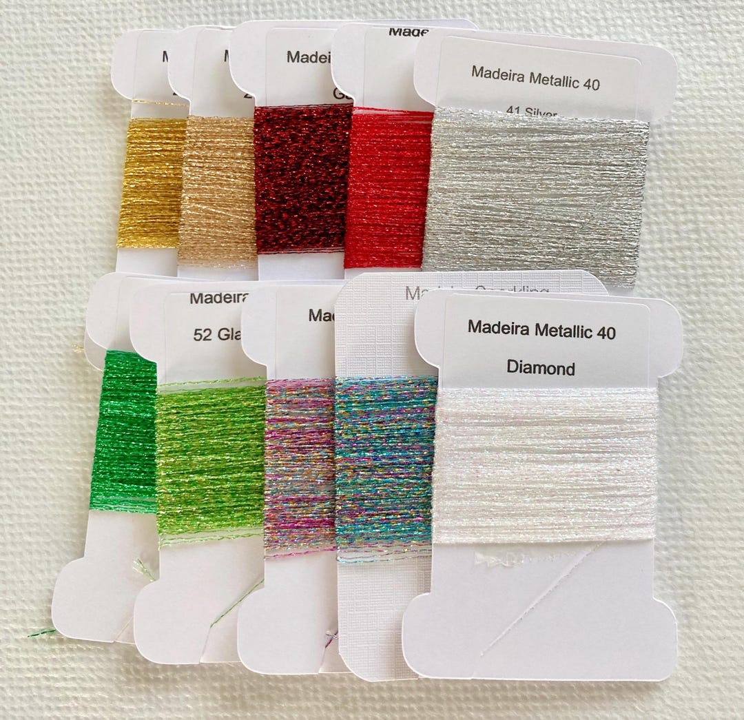 Sparkling Metallic Embroidery Thread: Festive Colors, Hand Embroidery ...