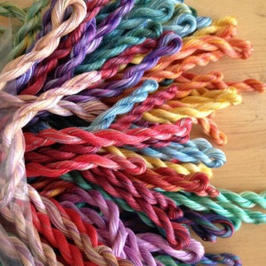 Embroidery Thread Gift Set Variegated Fine Cotton Perle Hand Embroidery ...