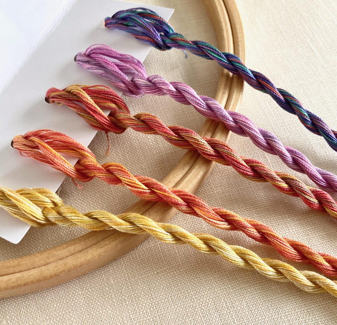 Variegated Cotton Hand Embroidery Thread Five Wicklow Sunset Colours - Etsy