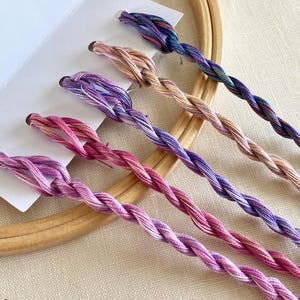 Variegated Cotton Hand Embroidery Thread Fine Perle 16 in Five Violet ...