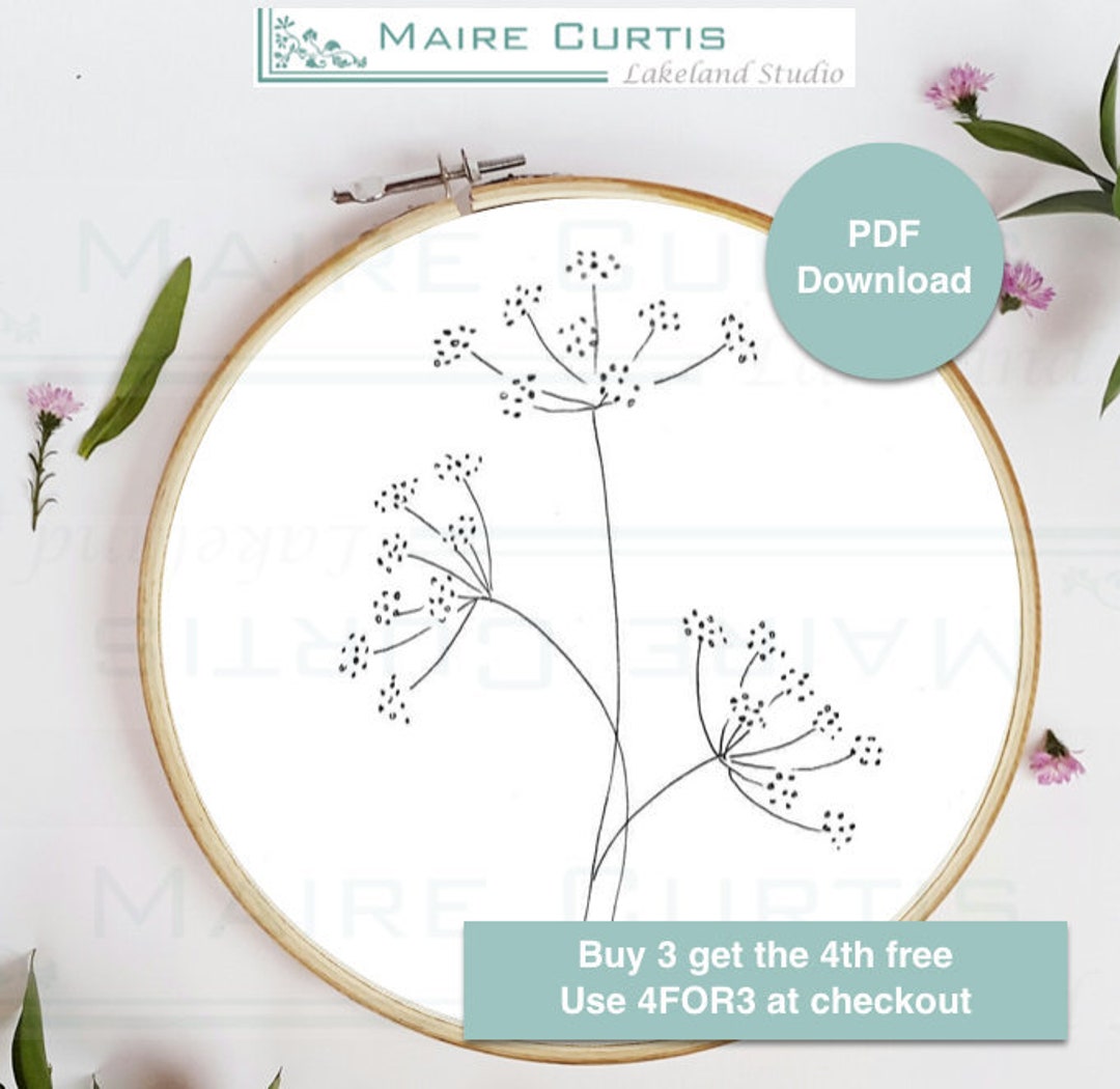 PDF Dill Embroidery Design. Hoop Art Design - Etsy