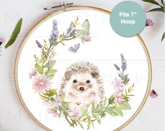 Hedgehog Embroidery | Etsy