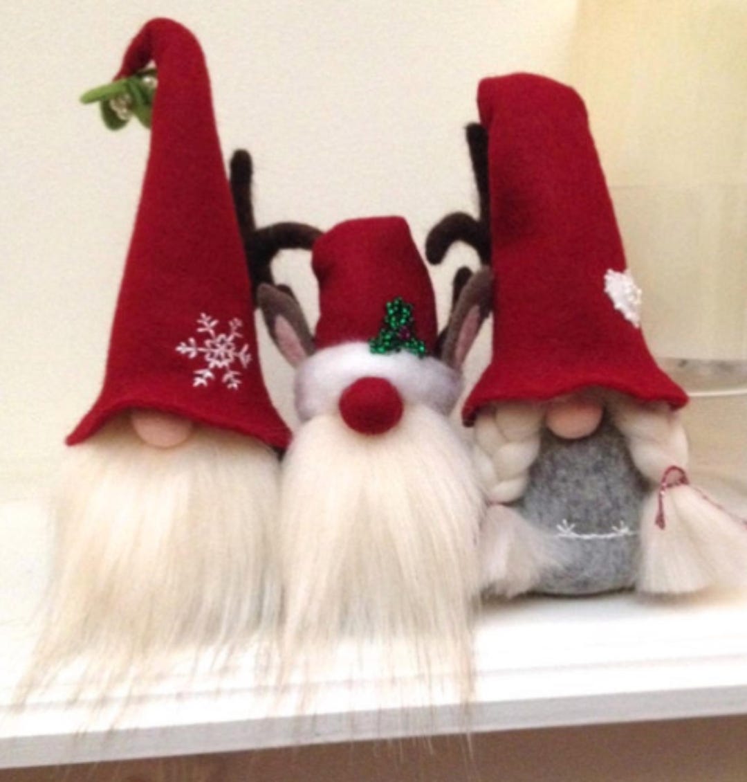 Christmas Gnome Sewing Kit: Felt Nisse DIY Decorations - Etsy UK