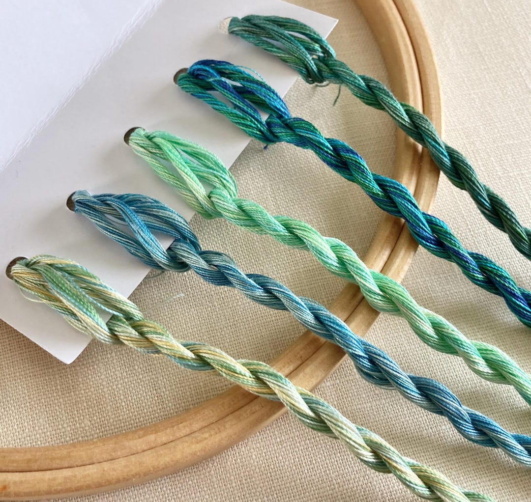 Variegated Cotton Hand Embroidery Thread Fine Perle 16 Set of Five ...