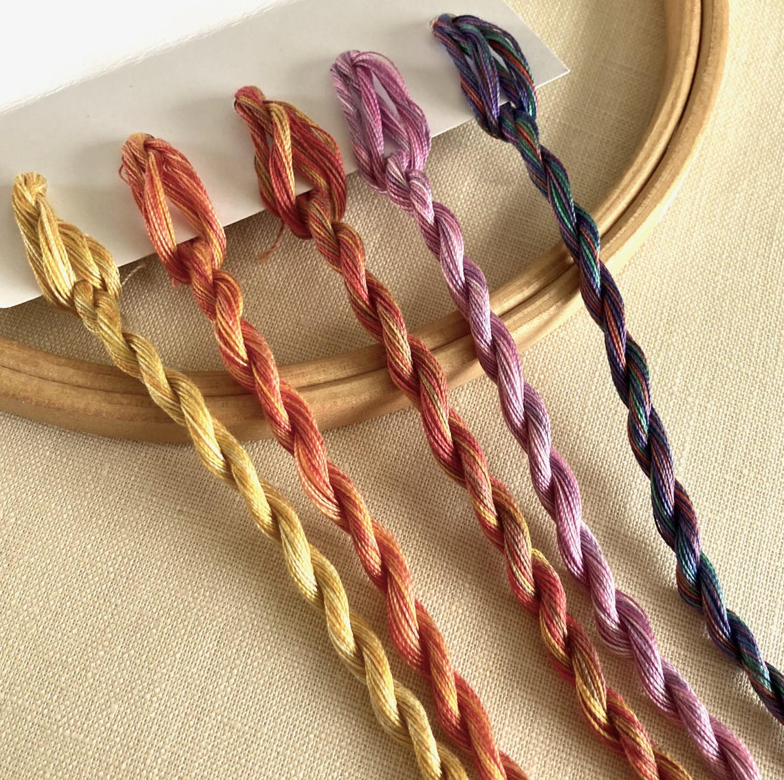 Variegated Cotton Hand Embroidery Thread Five Wicklow Sunset Colours - Etsy