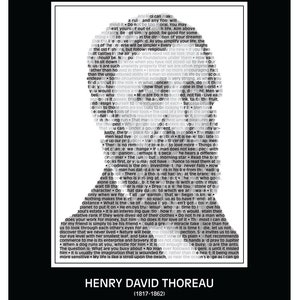 Henry David Thoreau Quotes Poster! Thoreau Portrait Made From More Than ...