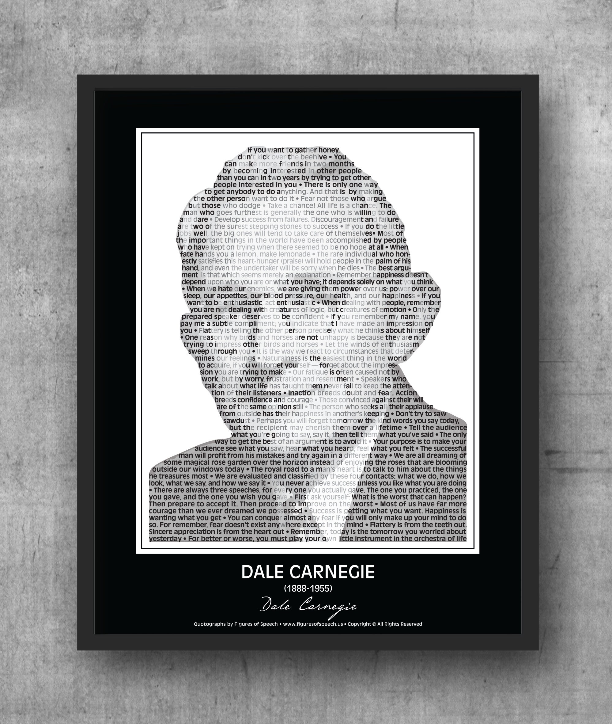 Dale Carnegie Quotes Poster! Dale Carnegie Portrait Made From ...