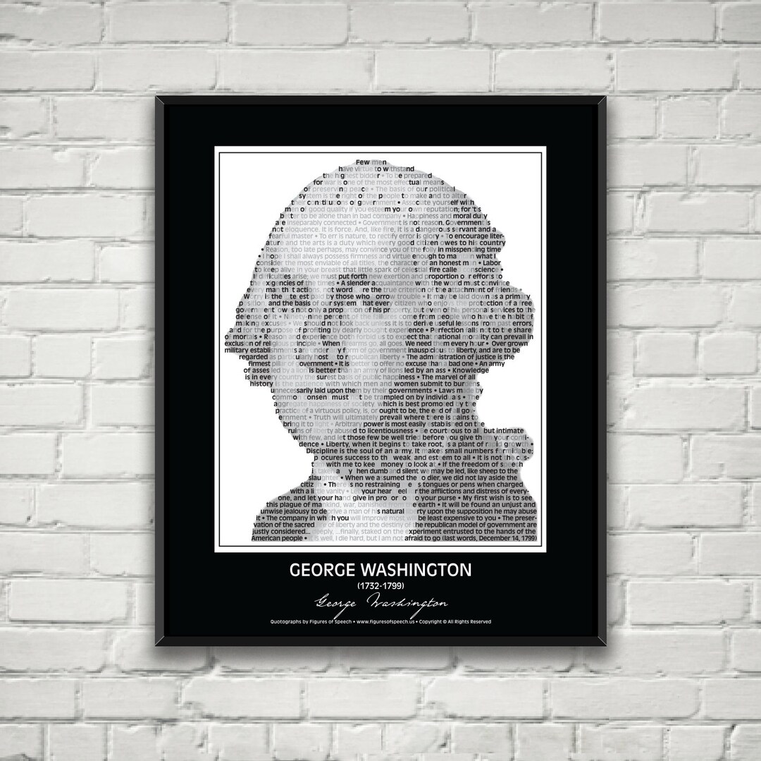 George Washington Quotes Print / Poster! George Washington Portrait ...