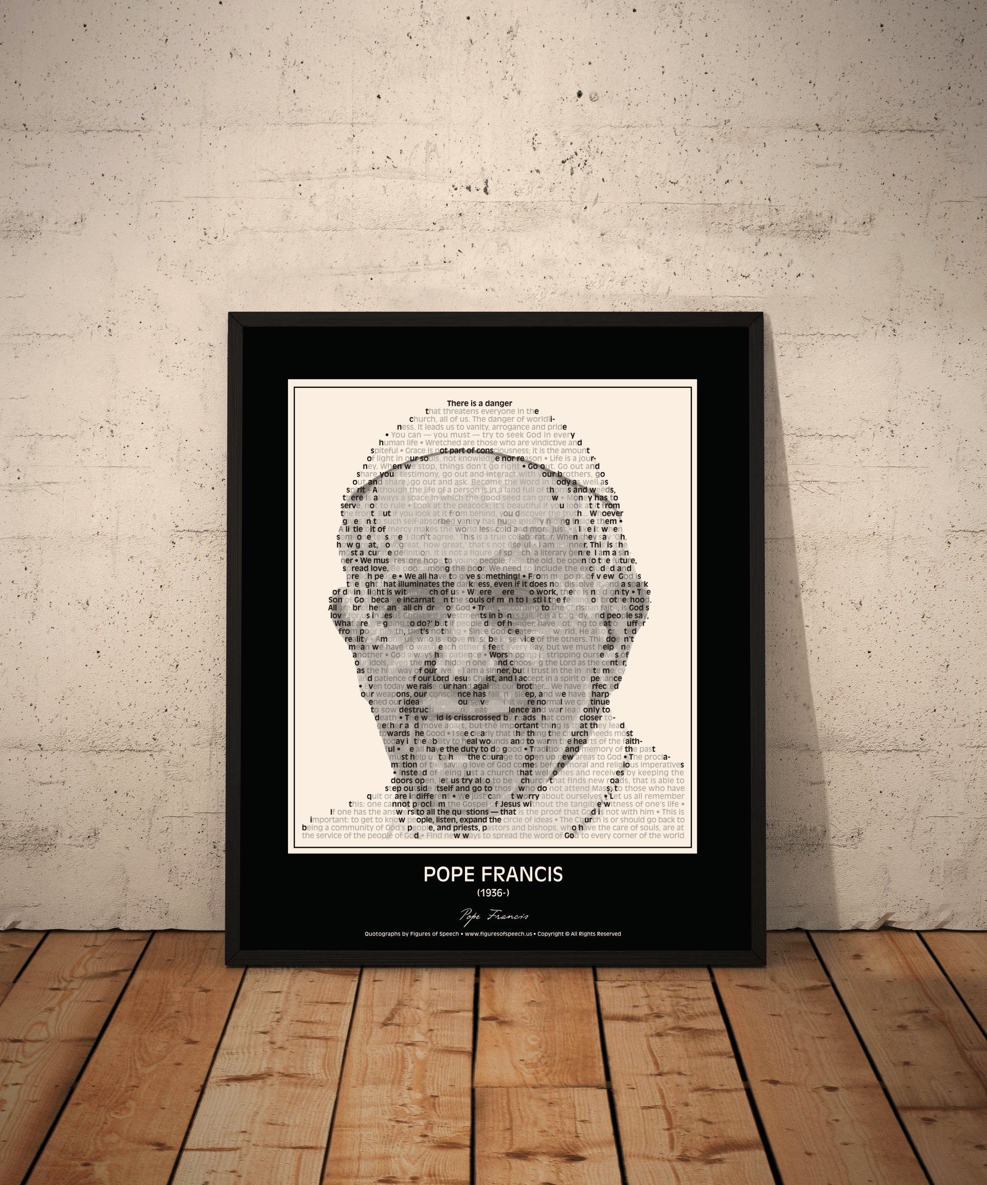 Pope Francis Quotes Print / Poster Pope Francis Portrait Made - Etsy