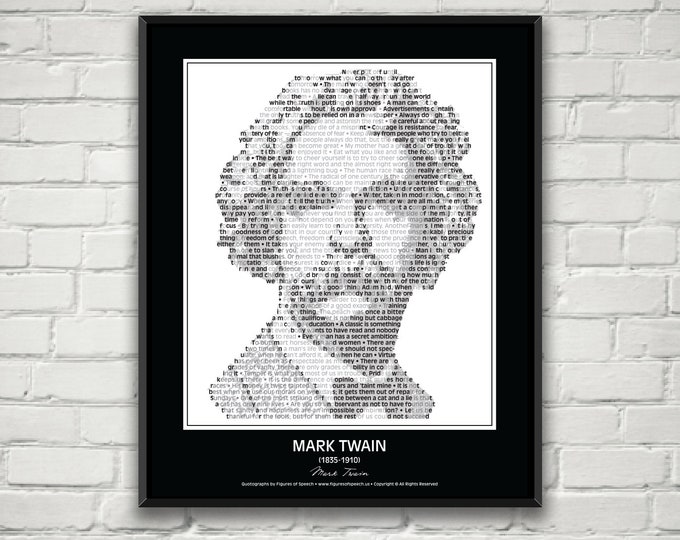 MARK TWAIN Watercolor Portrait POSTER Various Sizes Art Print - Etsy
