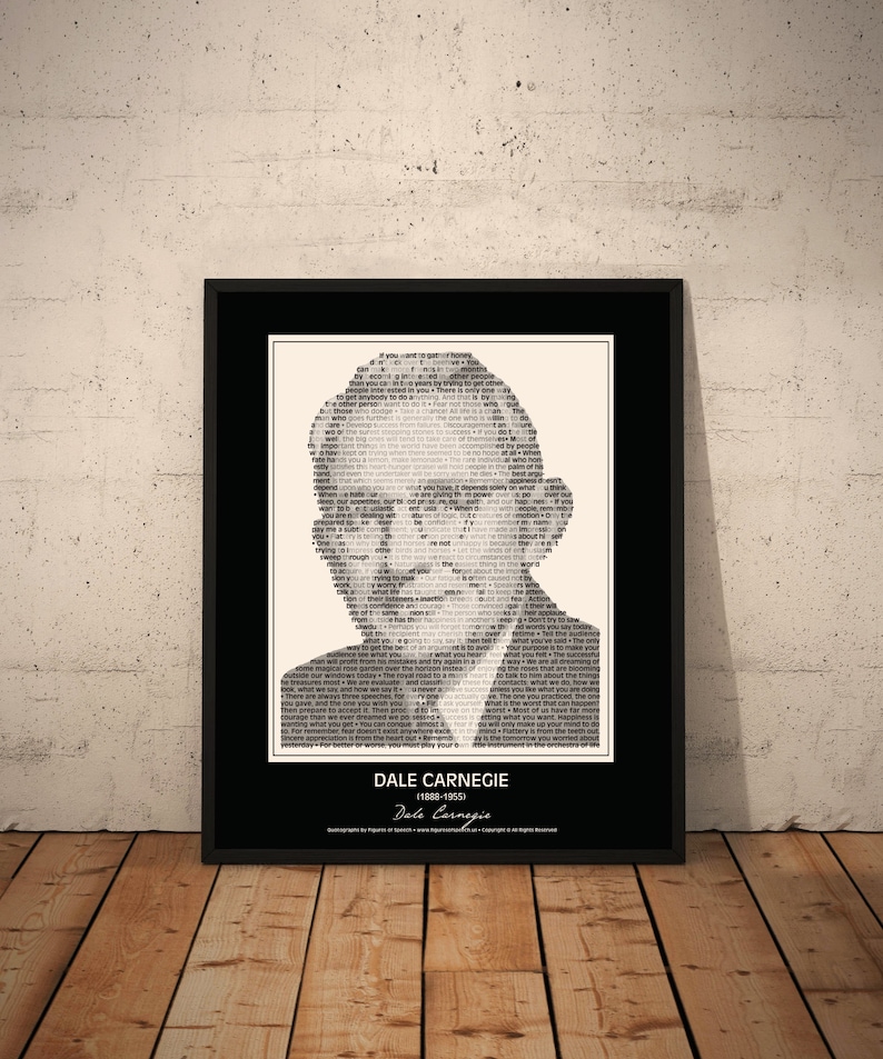 Dale Carnegie Quotes Poster! Dale Carnegie Portrait Made From ...
