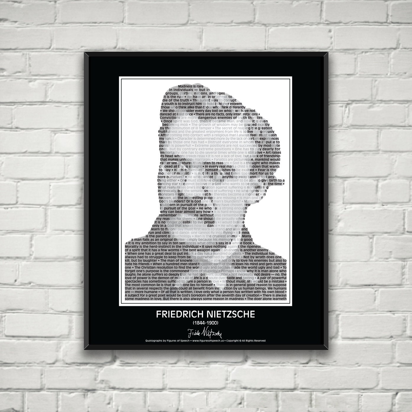 Nietzsche Quotes Poster- in His Own Words! Nietzsche Portrait Made From ...
