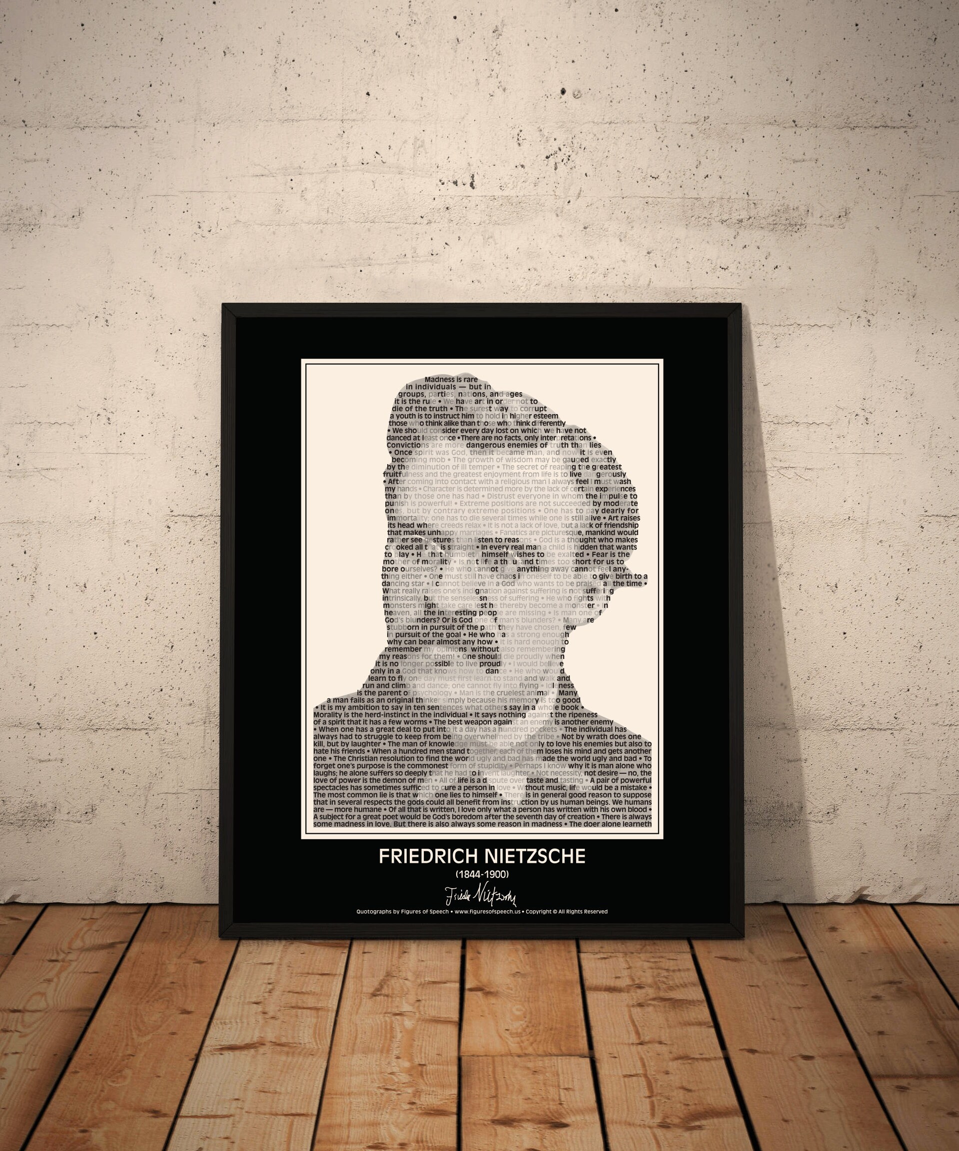 Nietzsche Quotes Poster- in His Own Words! Nietzsche Portrait Made From ...