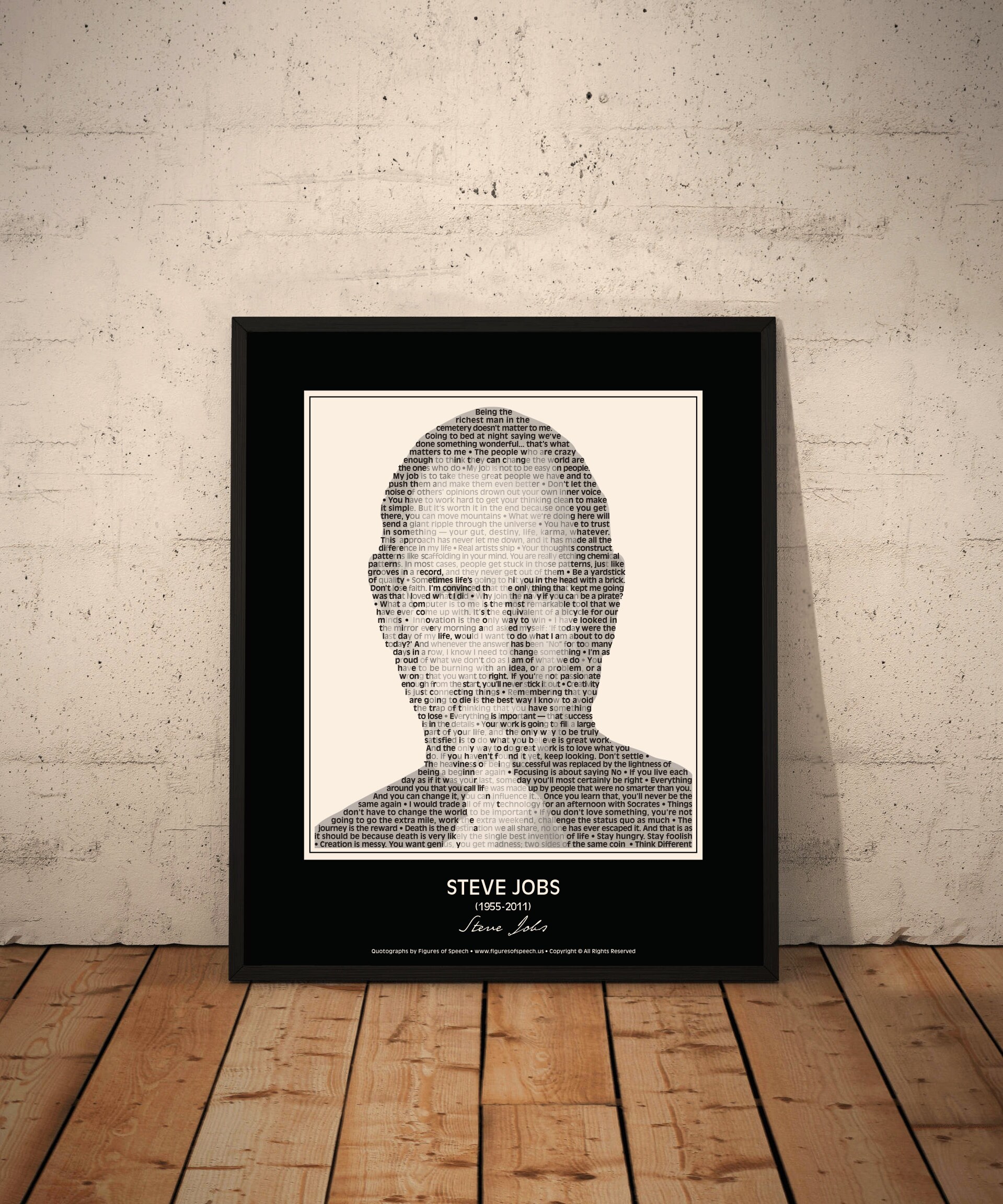 Steve Jobs Quotes Poster! Steve Jobs Portrait Made From Inspirational ...